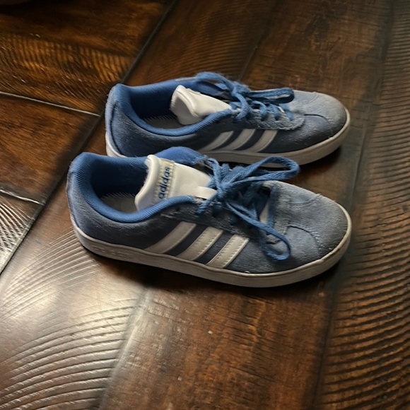 adidas | Shoes | Adidas Three Stripes Light Blue Suede | Poshmark